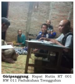 Rapat Rutin Warga RT 001 RW 011 Padukuhan Trenggulun