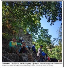 Warga Padukuhan Trenggulun Bersatu Padu Bersihkan Area Resan Men