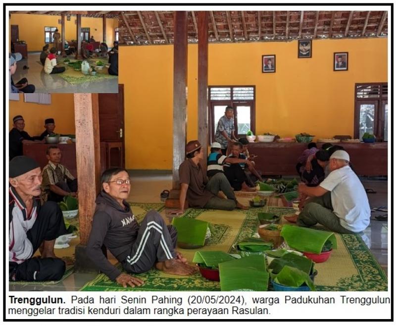Warga Padukuhan Trenggulun Gelar Tradisi Kenduri dalam Rangka Pe
